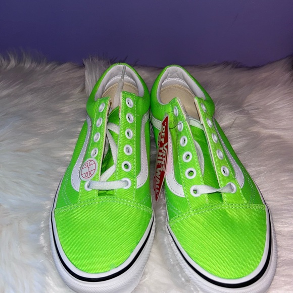 Vans | Shoes | Vans Neon Green Old Skool Canvas Sneakers | Poshmark